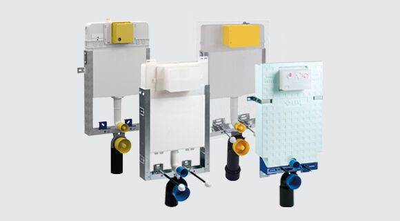 Built-in WC elements for wet construction